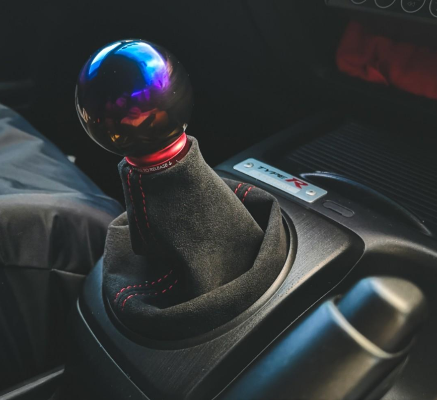 Genuine Alcantara Suede Shift Knob Boot Cover Black With Black Stitches ...