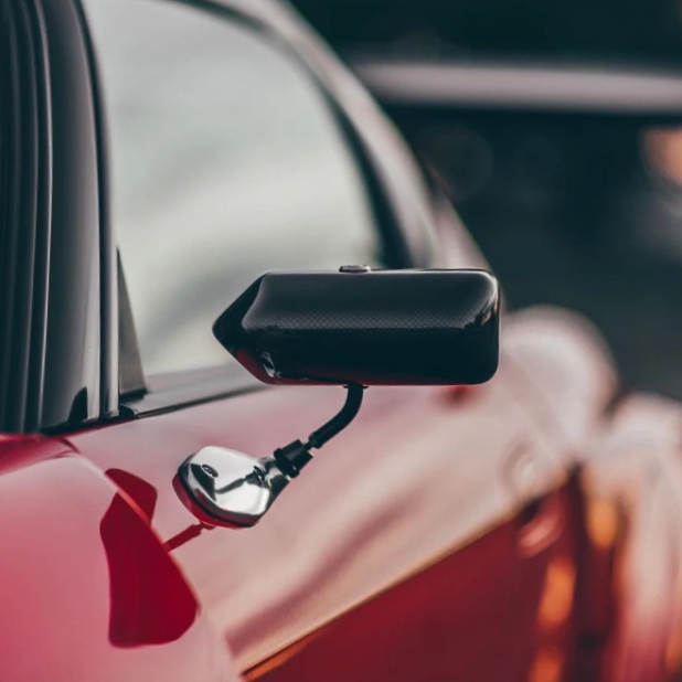 Glossy Black Front Side View Mirrors Bracket Racer Retro F1 Style Pair ...